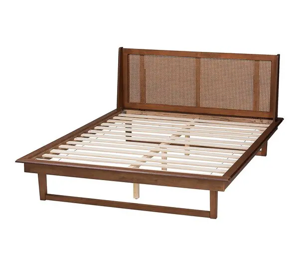 BAXTON STUDIO Aveena Brown Wood Queen Platform Bed