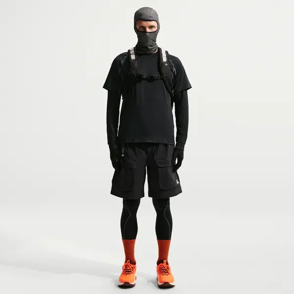 Nike Wildsee" Dri-fit Short-sleeve Base Layer Top - Black