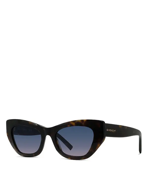 Givenchy Cat Eye Sunglasses, 54mm - Dark Havana/gradient Blue