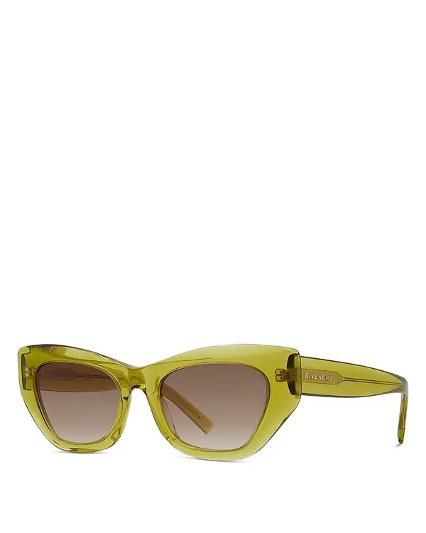 Givenchy Cat Eye Sunglasses, 54mm - Shiny Acid Green/brown