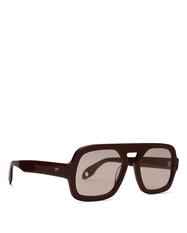 ELISA JOHNSON Jane Aviator Sunglasses - Dark Red