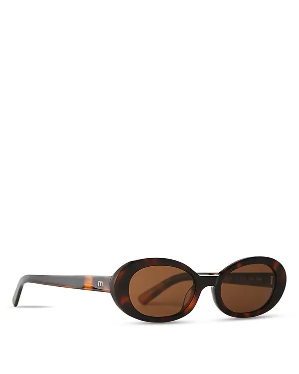 ELISA JOHNSON Lyric Oval Sunglasses - Brown Tortoise