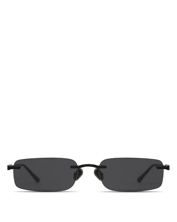 ELISA JOHNSON Kendall Rectangular Sunglasses, 55mm - Gloss Black