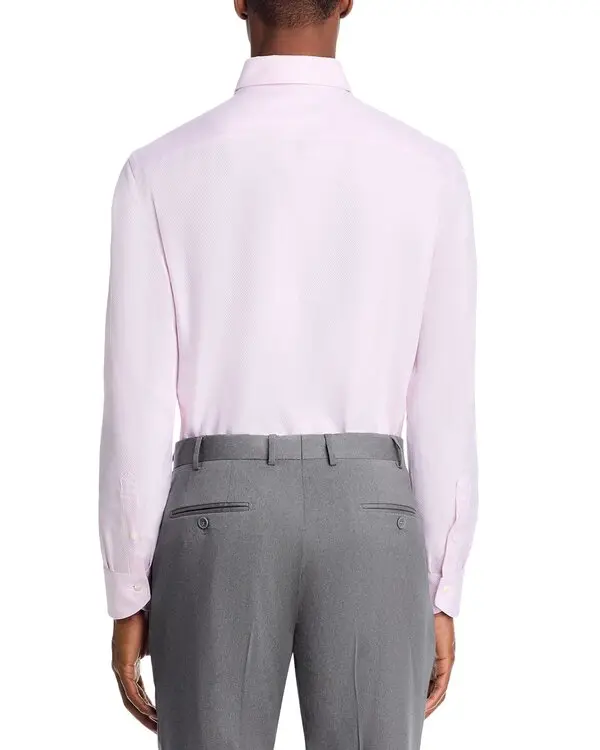 Canali Regular Fit Geo Weave Dress Shirt
