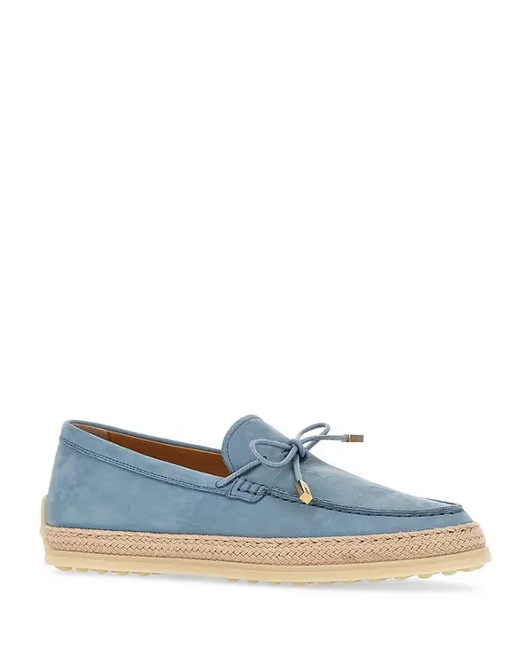 TOD'S Nubuck Leather Espadrille Loafers