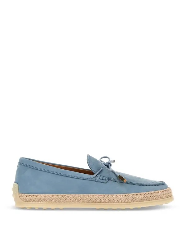 TOD'S Nubuck Leather Espadrille Loafers
