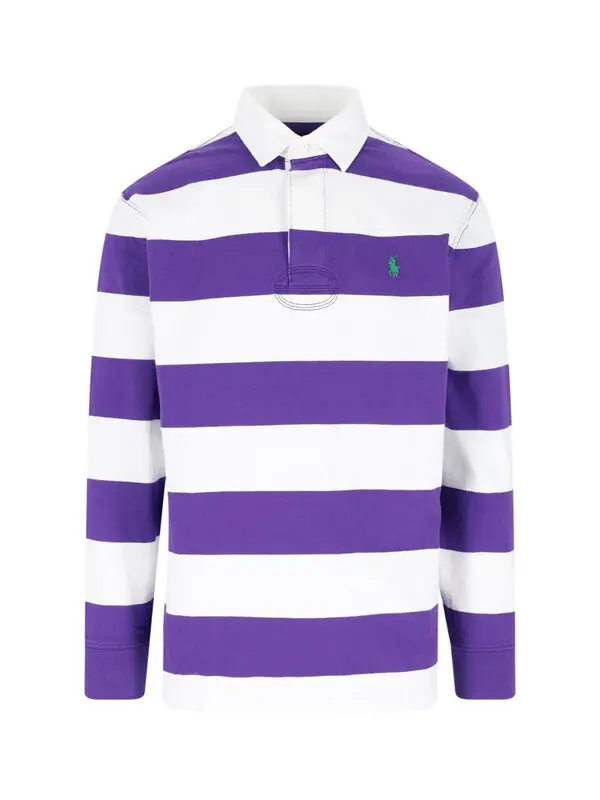 Polo Ralph Lauren Striped Rugby Polo - Purple