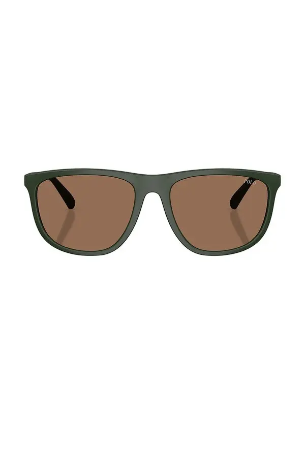 Polo Ralph Lauren Sunglasses - Matte Dark Green & Dark Brown