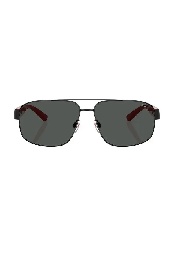 Polo Ralph Lauren Pilot Sunglasses - Shiny Red & Black
