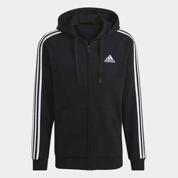 Adidas Essentials Fleece 3-stripes Full-zip Hoodie
