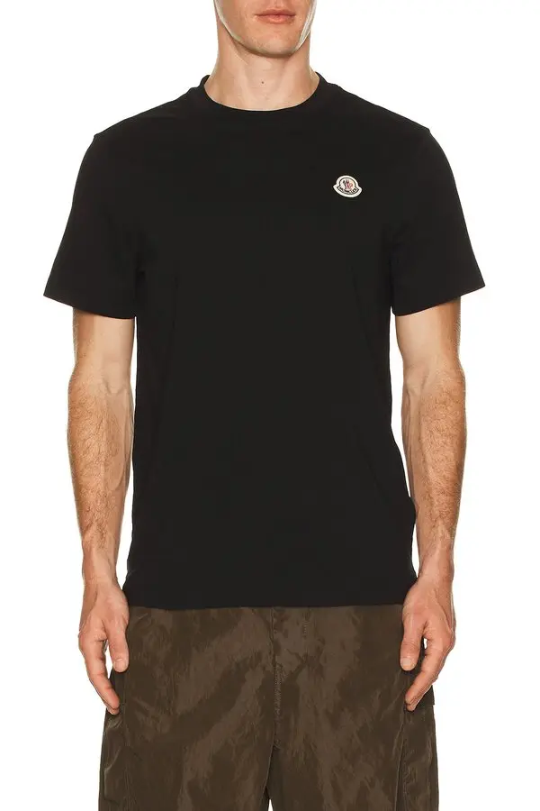 Moncler T-shirt In Black,white
