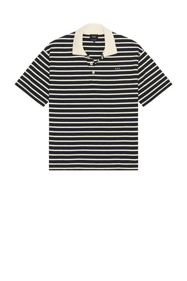 A.p.c. Polo In Blue - Dark Navy