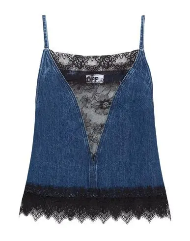 OFF-WHITE™ Denim And Lace Top