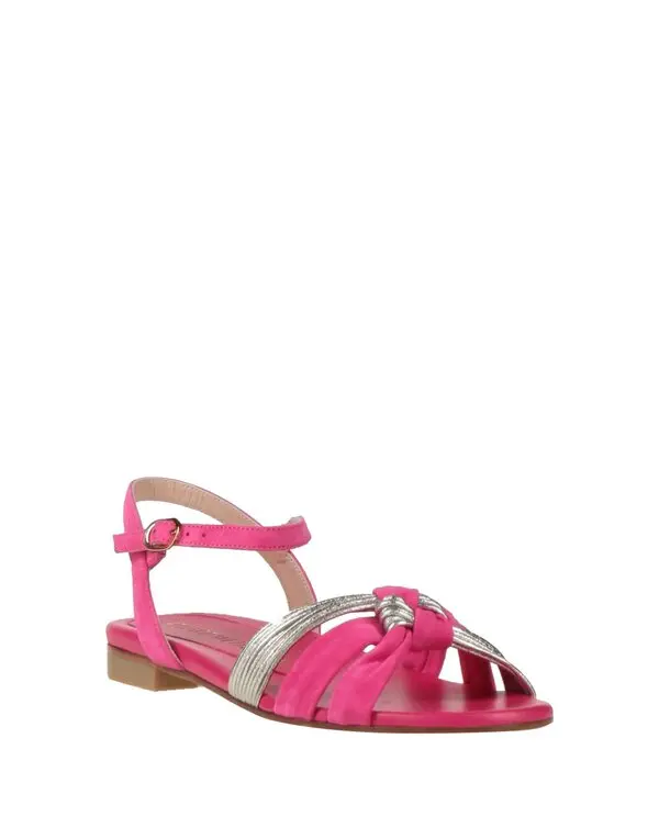 STUART WEITZMAN Two-tone Metallic Leather Flat Sandals