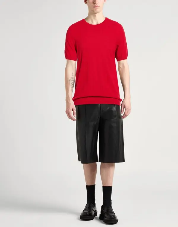 ROBERTO COLLINA Knitted Crewneck Short Sleeve Top