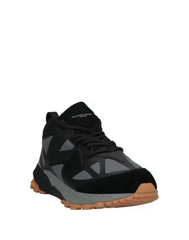 Philippe Model Sneakers In Leather And Technical Fabric - Black