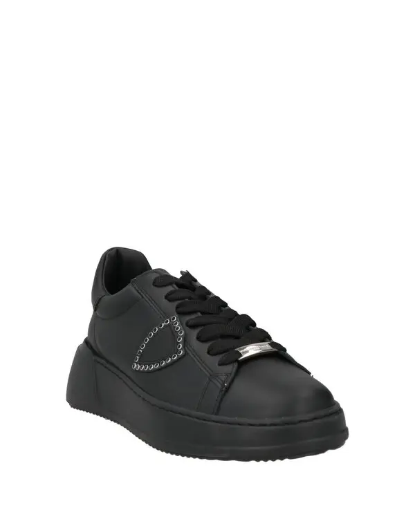 Philippe Model Leather Low-top Sneakers - Black