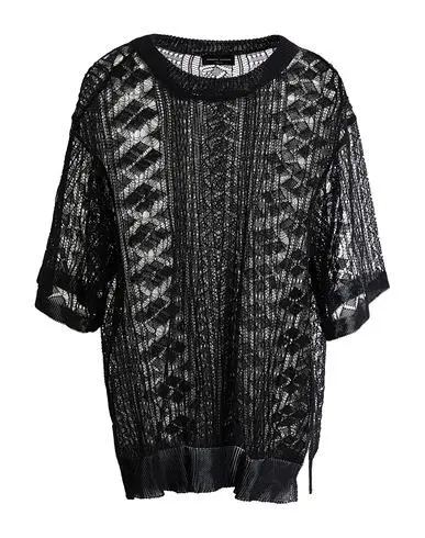 ROBERTO COLLINA Crochet-knit Short Sleeve Sweater