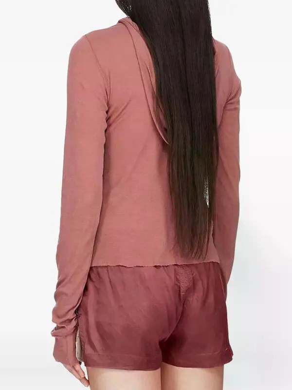 Rick Owens Hooded Long-sleeve Top - Pink
