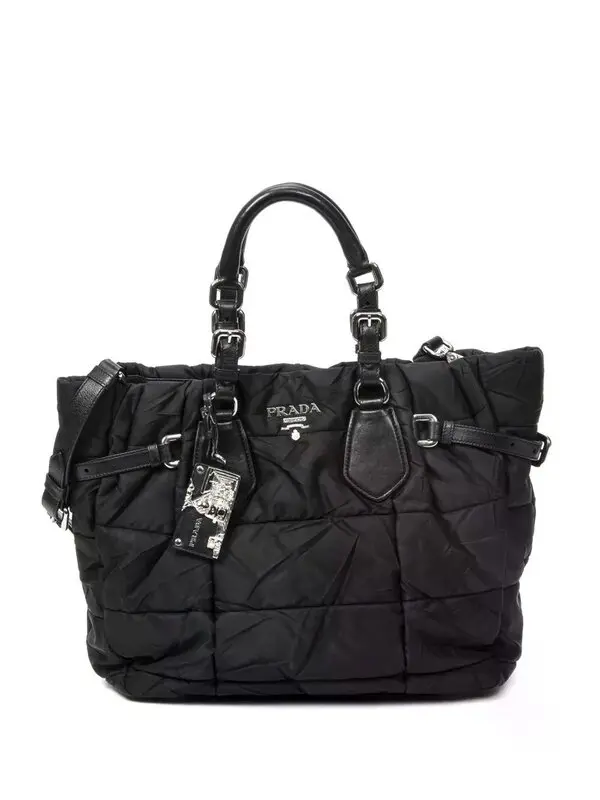 Prada Quilted Buckle Tote