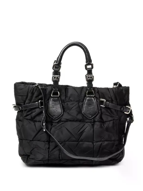 Prada Quilted Buckle Tote