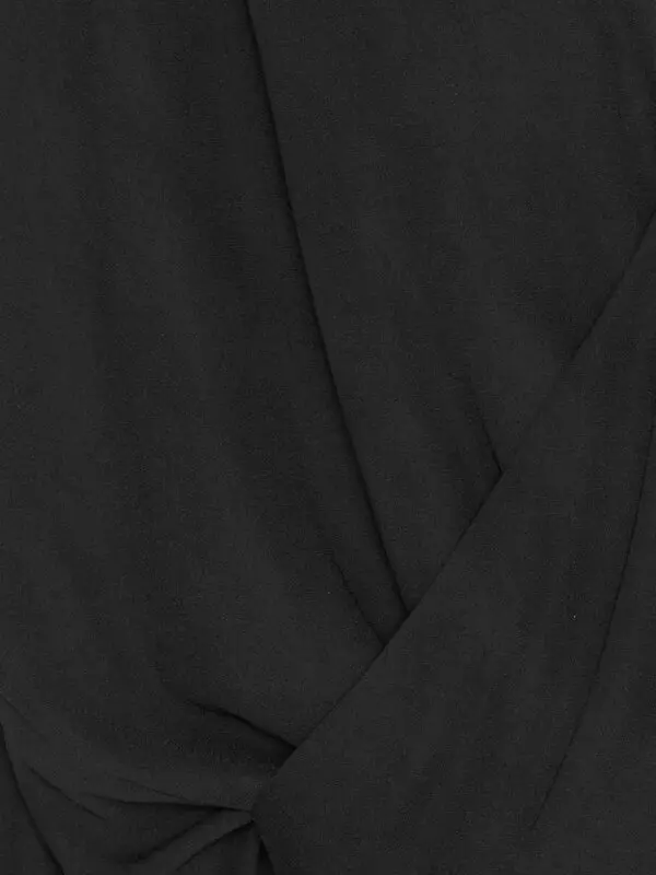 ROTATE BY BIRGER CHRISTENSEN Long Sleeve V-neck Blouse - Black