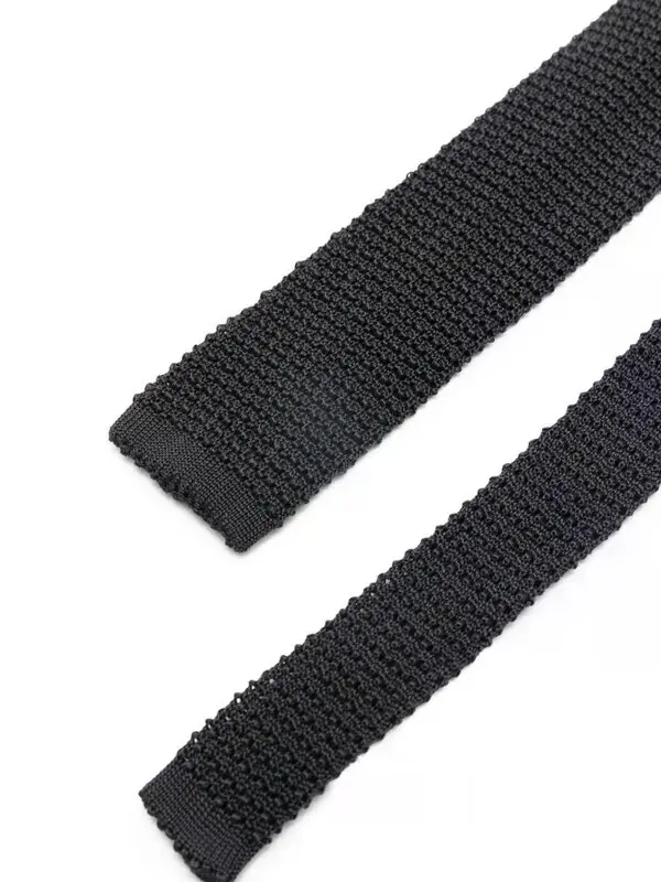 ALYSI Knitted Tie - Black