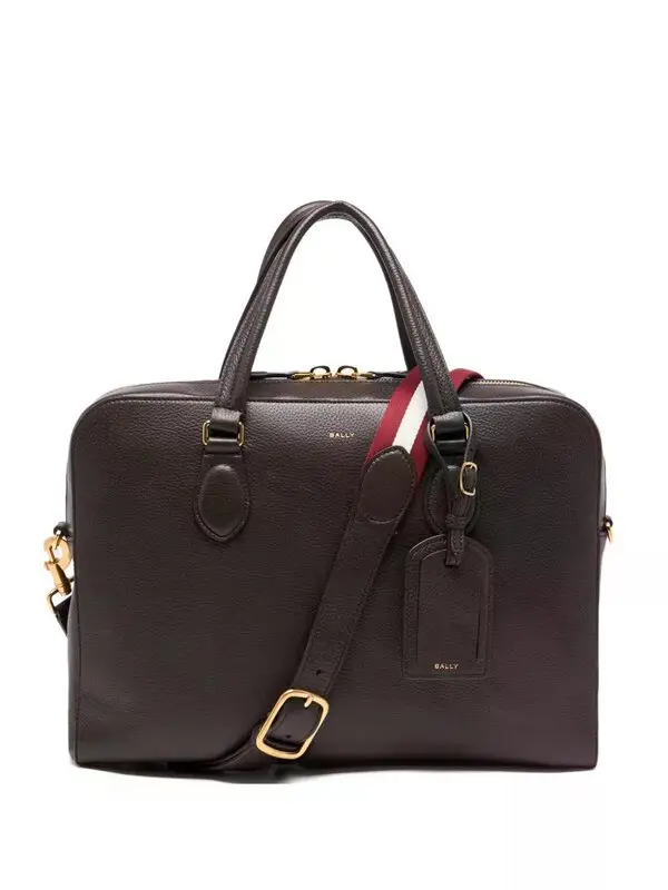 Bally Grained Leather Beckett Briefcase - Brown
