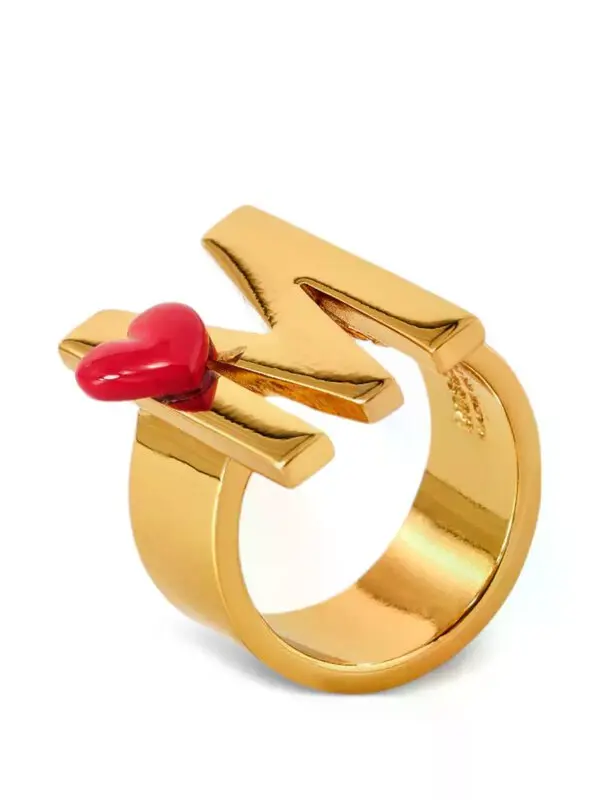 Moschino Heart Letter Ring