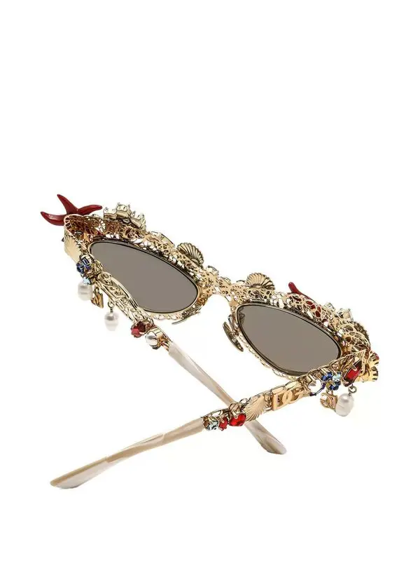 Dolce & Gabbana Embellished Frame Sunglasses