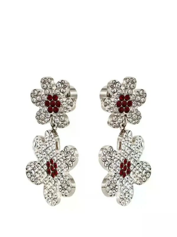 Marni Flower Crystal Drop Earrings