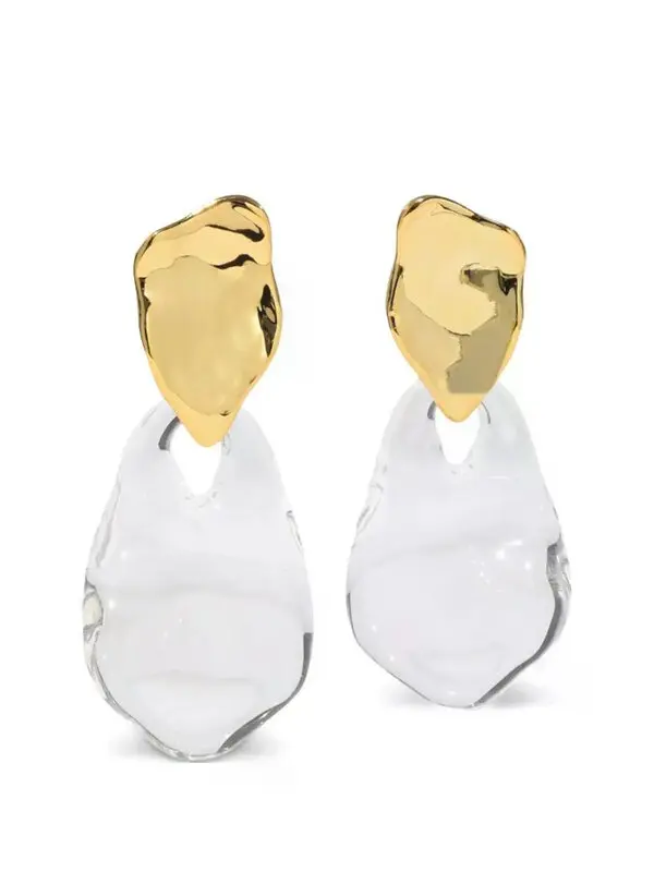 Alexis Bittar Liquid Wafer Drop Earrings - Gold