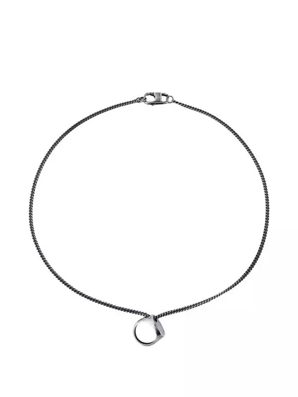 MAISON MARGIELA Ring Pendant Chain Necklace - Silver