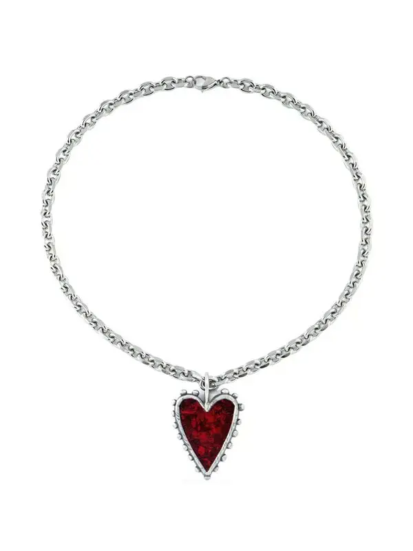 POISON DROP LAB Heart Pendant Chain Necklace - Silver