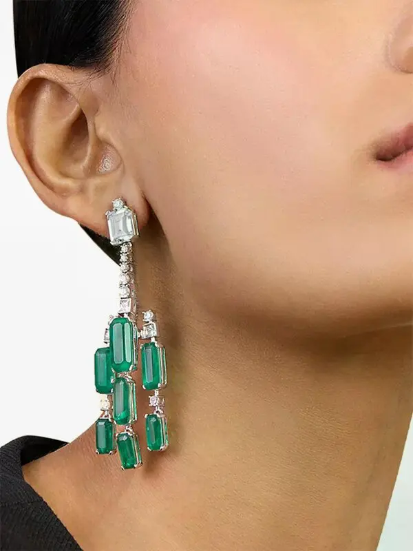 Isharya Doublet Emerald Drop Earrings