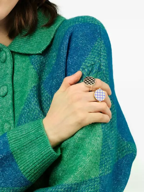 LUTA Houndstooth-pattern Ring
