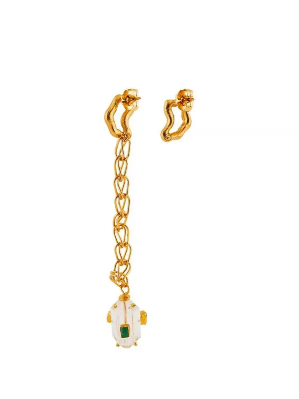 FENOMENA Tena -plated Chain Earrings - Gold