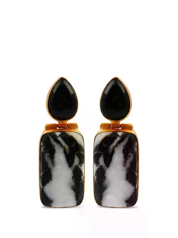 Boheme Square-shape Drop Earrings - Gold