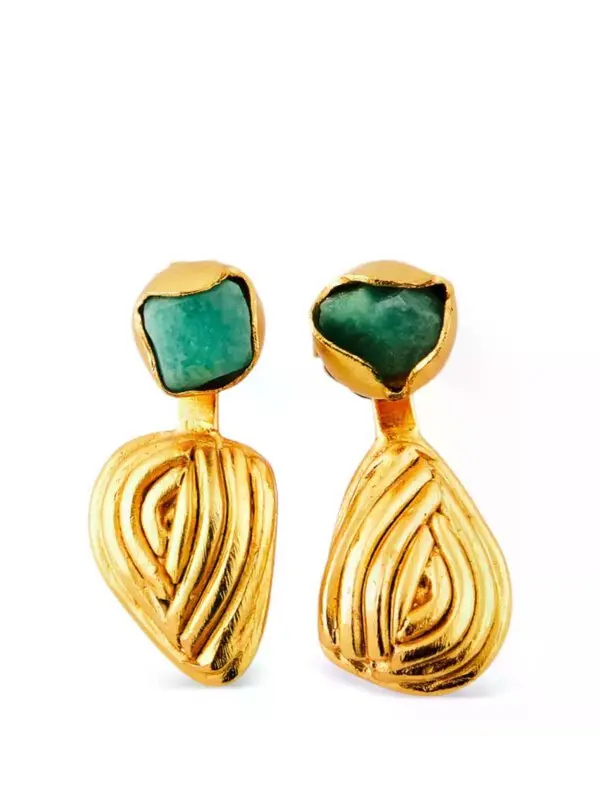 FENOMENA Asymmetric Emerald Earrings