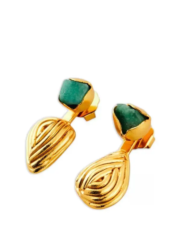 FENOMENA Asymmetric Emerald Earrings