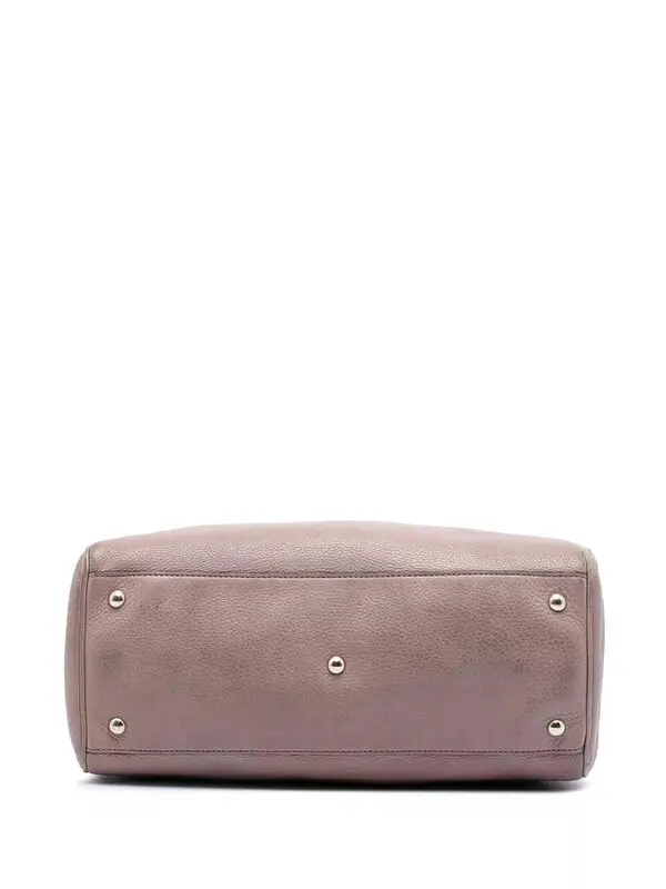 Gucci 2016-2026 Medium Calfskin Bamboo Shopper Satchel - Brown