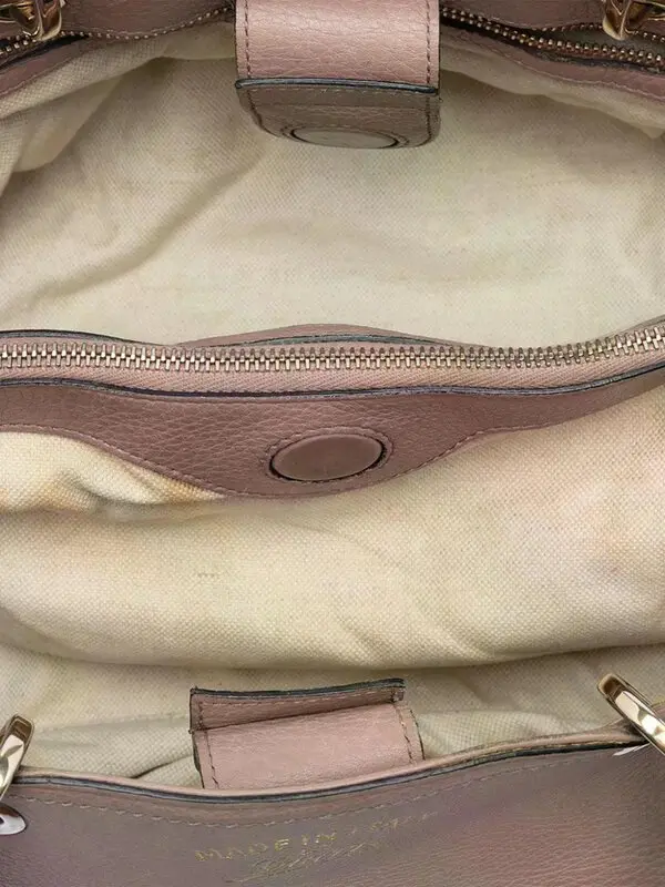 Gucci 2016-2026 Medium Calfskin Bamboo Shopper Satchel - Brown