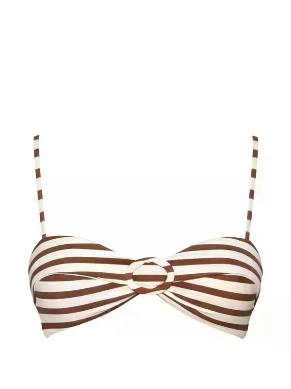 Cult Gaia Alouette Striped Bikini Top - Neutrals