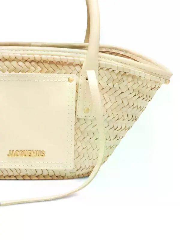 Jacquemus Small Soli Woven Tote Bag - Neutrals