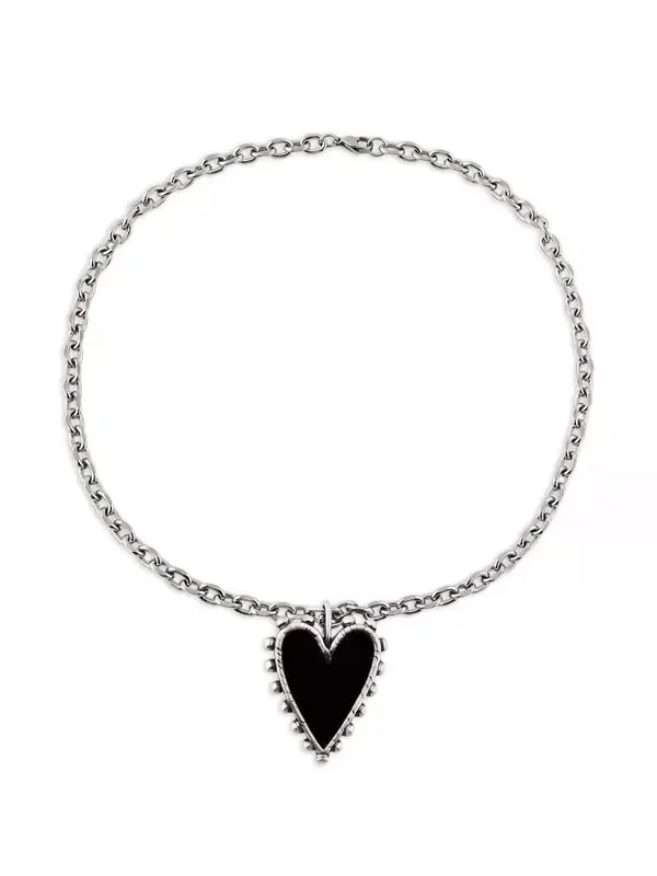 POISON DROP LAB Heart-pendant Chain Necklace - Silver
