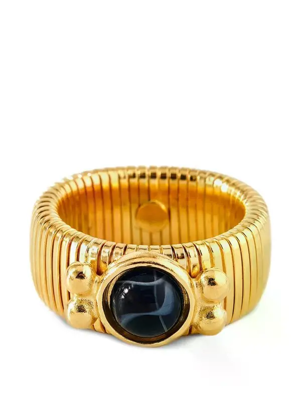 BEN-AMUN Round Stone Ring - Gold