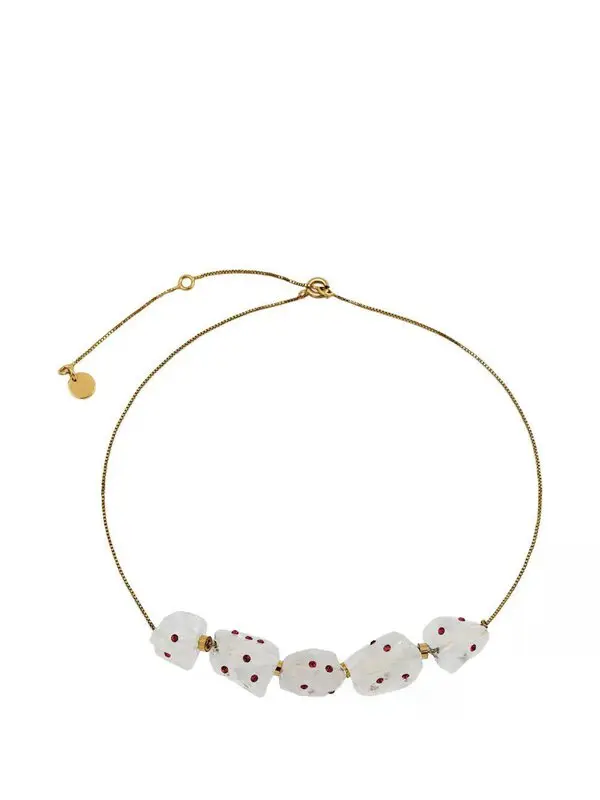 Marni Five-quartz Stone Necklace - Gold