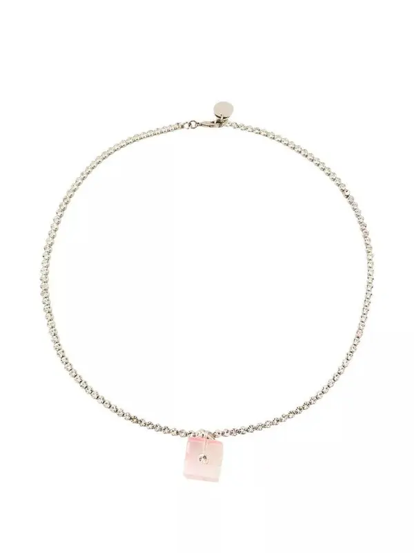 Marni Cube Pendant Necklace - Silver