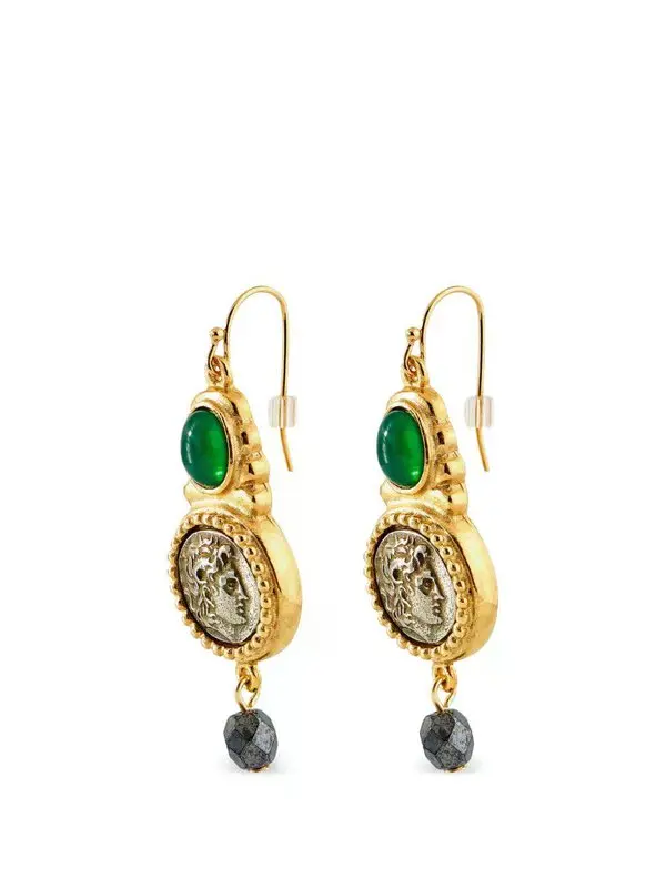 BEN-AMUN Stone Face Drop Earrings