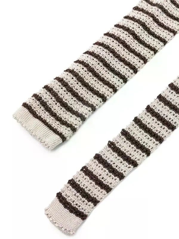 ALYSI Striped Tie - Neutrals